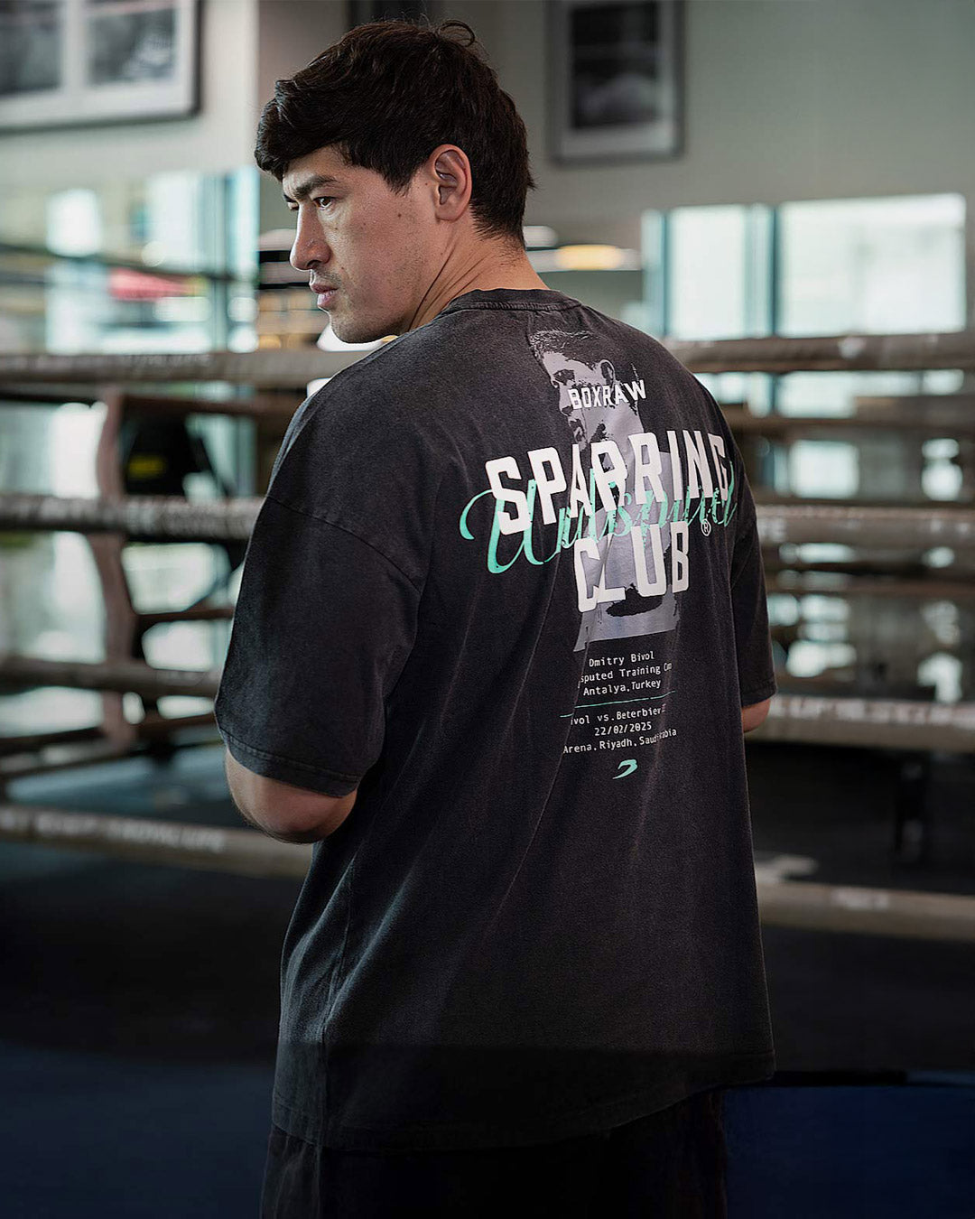 Bivol x Sparring Club Oversized T-Shirt (Ltd. Edition) - Washed Black ...