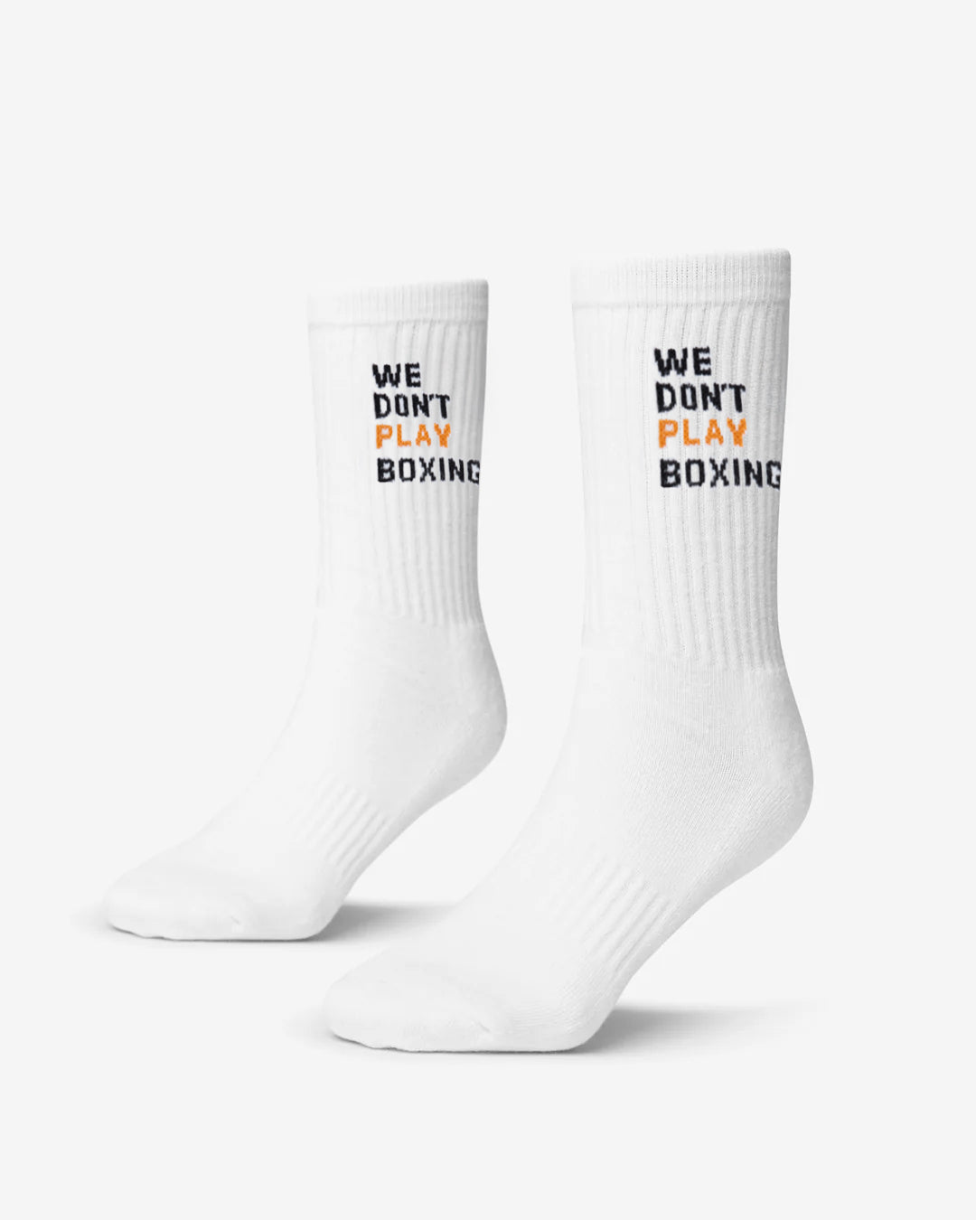 We Don't Play Boxing Crew Socks (3 Pairs) - White | BOXRAW