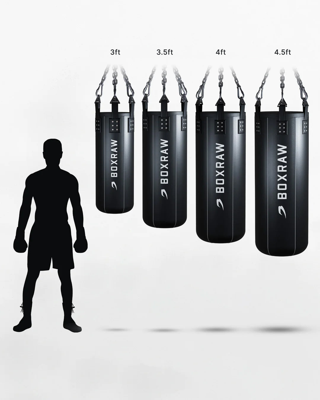 Classic Heavy Punch Bag | 3ft to 4.5ft | BOXRAW