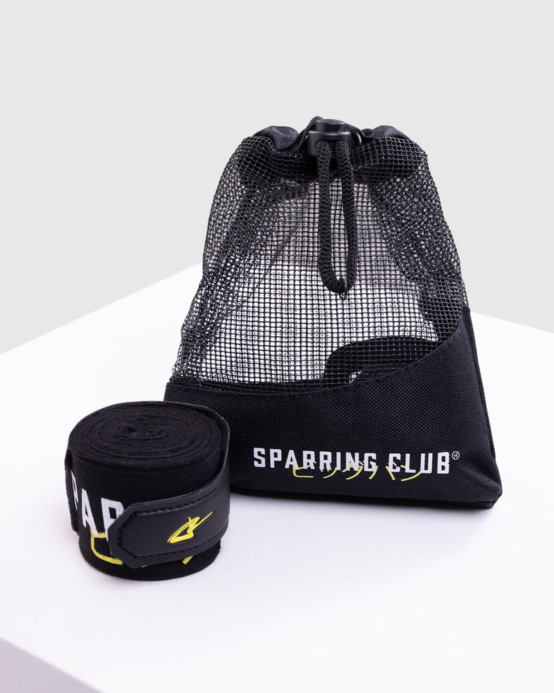 Nakatani x Sparring Club 180" Hand Wraps - Black | BOXRAW