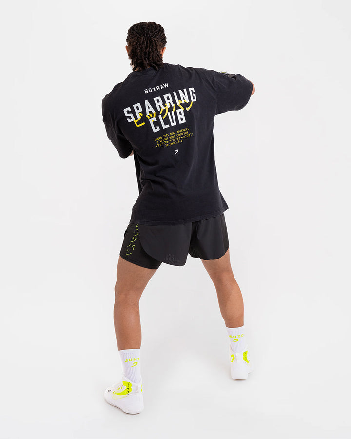 Nakatani x Sparring Club Oversized T-Shirt - Washed Black | BOXRAW
