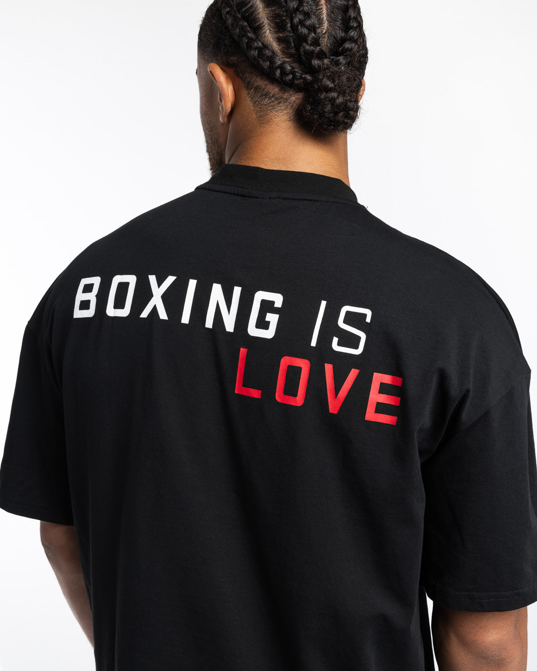 Boxing is Love Oversized T-Shirt - Black | BOXRAW