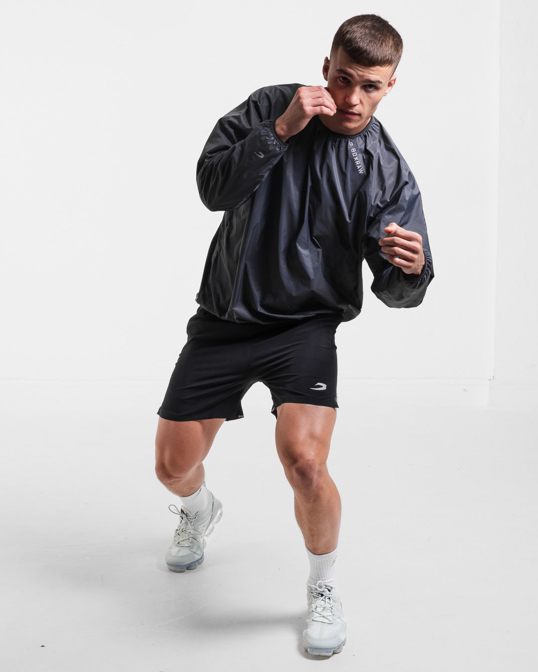 Genaro Windbreaker Crew - Charcoal | BOXRAW