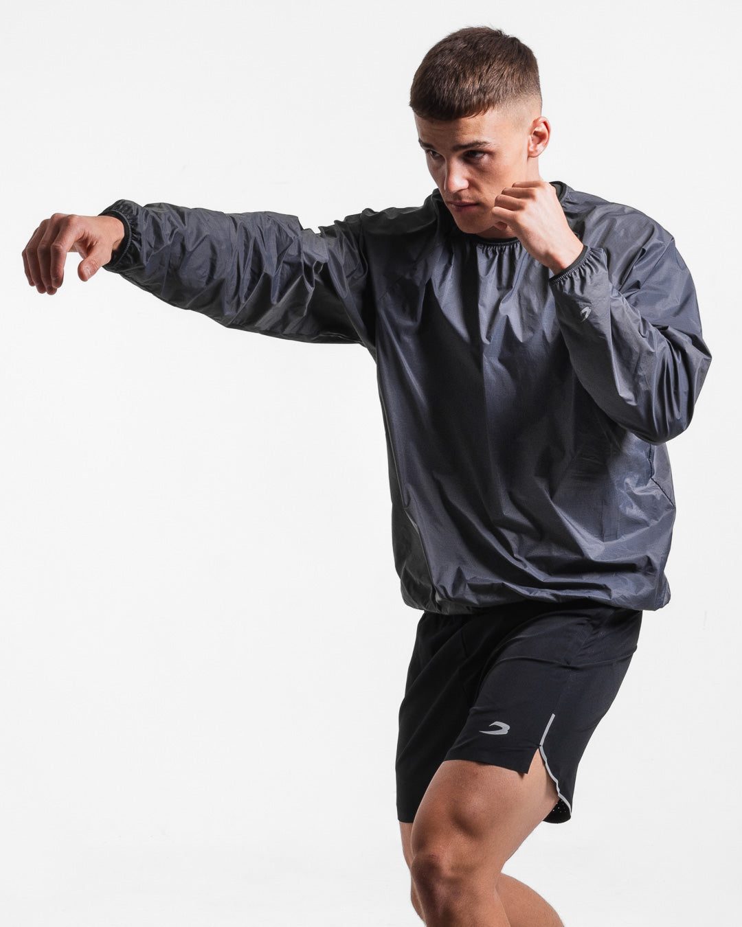 Genaro Windbreaker Crew - Charcoal | BOXRAW