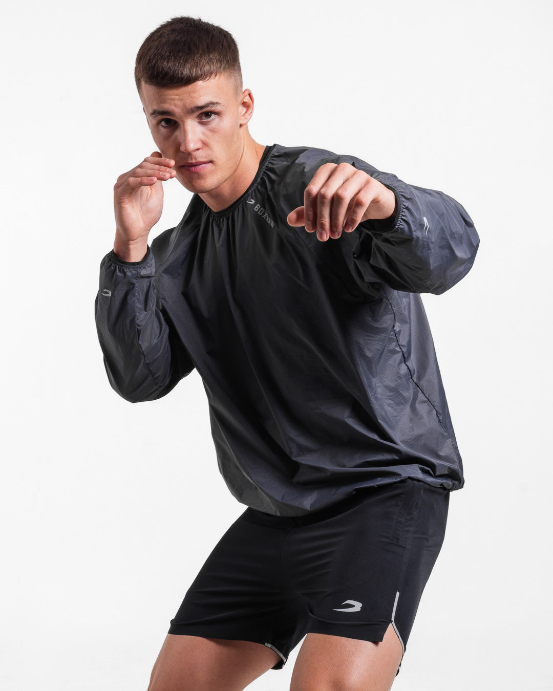 Genaro Windbreaker Crew - Charcoal | BOXRAW