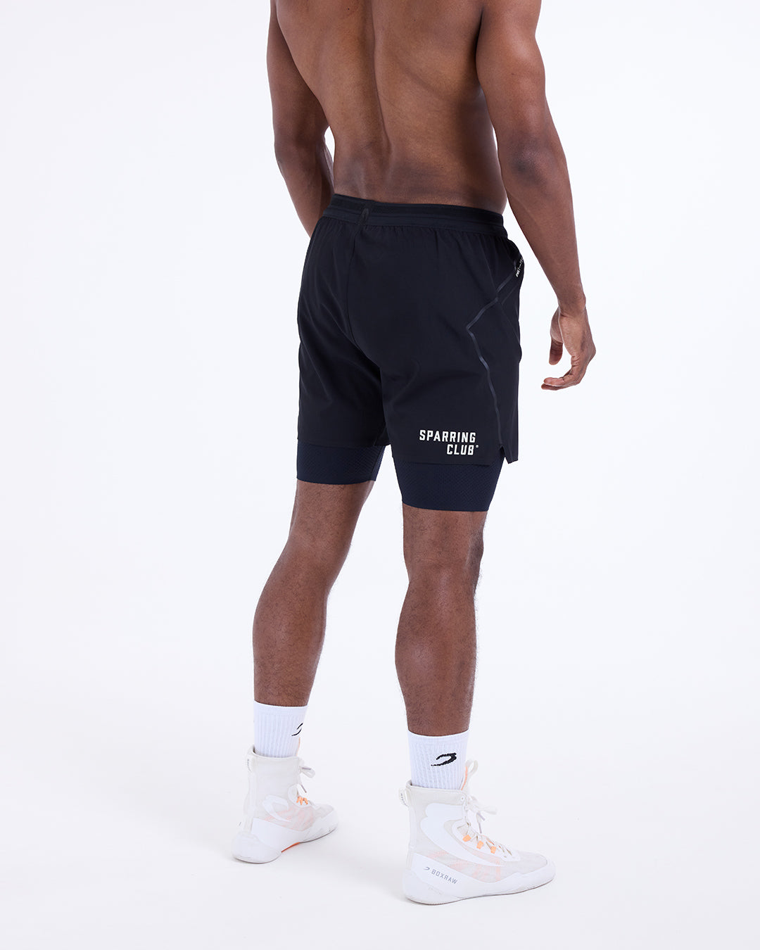 Sparring Club 2-in-1 Shorts - Black | BOXRAW