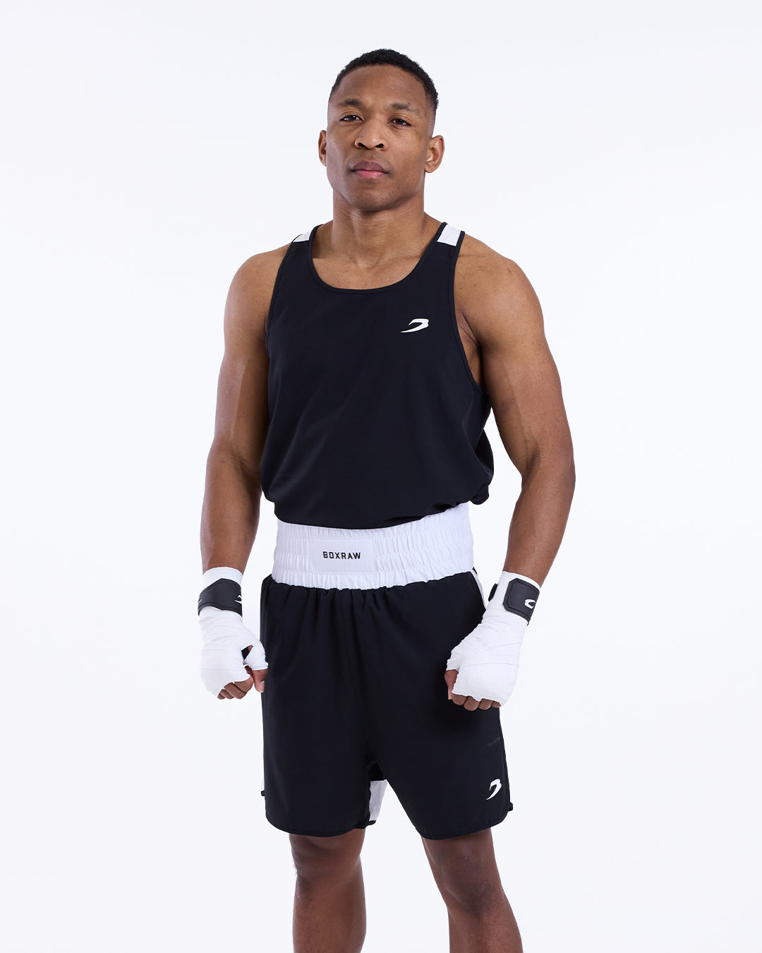 Stevenson Tank 2.0 - Black/White | Amateur Boxing Tank Top | BOXRAW