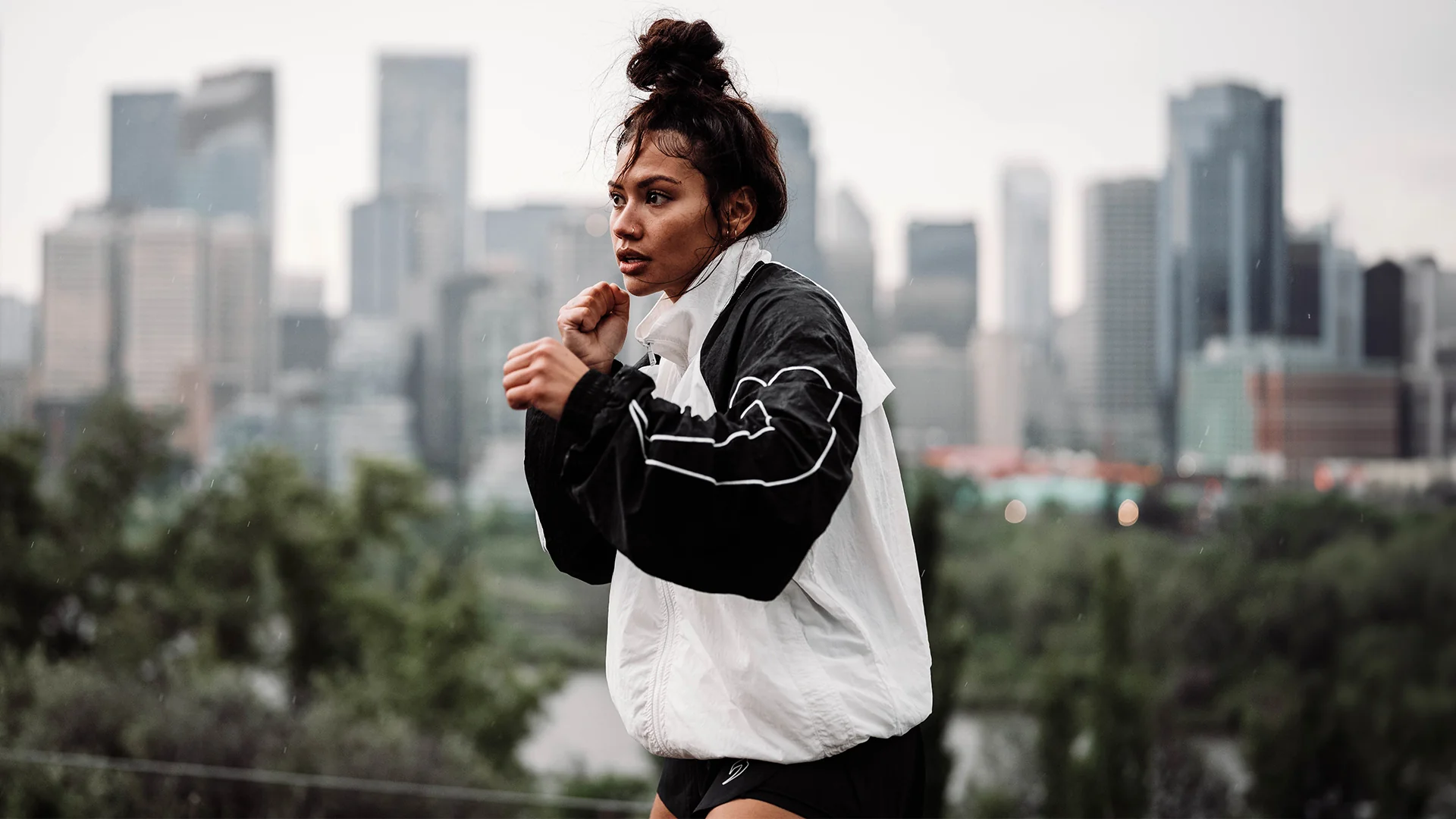 Womens Tunero Track Jacket - White/Black | BOXRAW