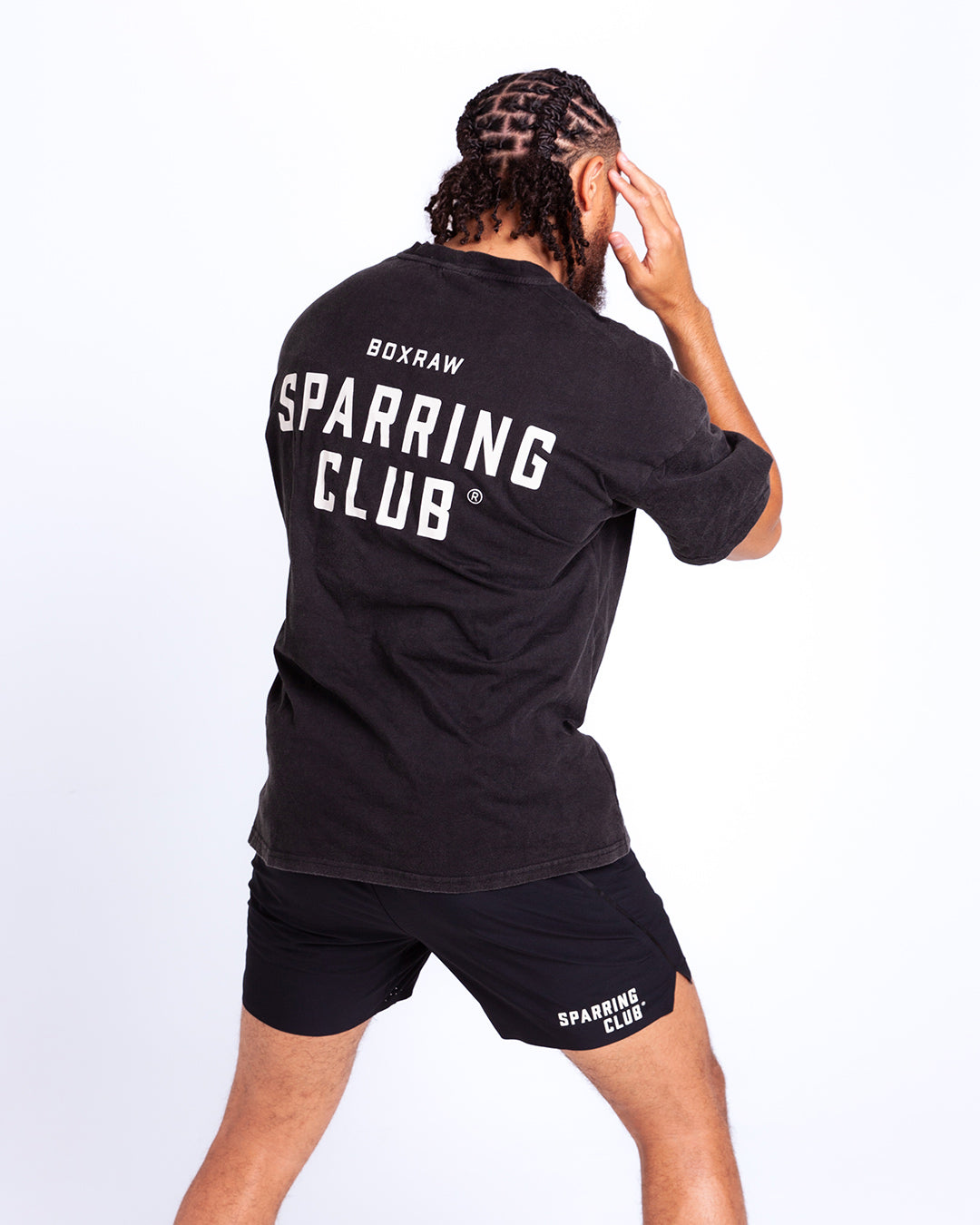 Men's Sparring Club Oversized T-Shirt - Washed Black | BOXRAW