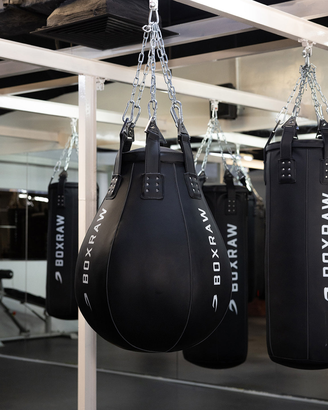 Uppercut Punch Bag - Black/100lb | BOXRAW