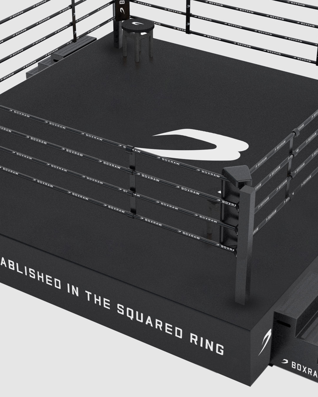 BOXRAW 36" Competition Boxing Ring - Black/Classic | BOXRAW