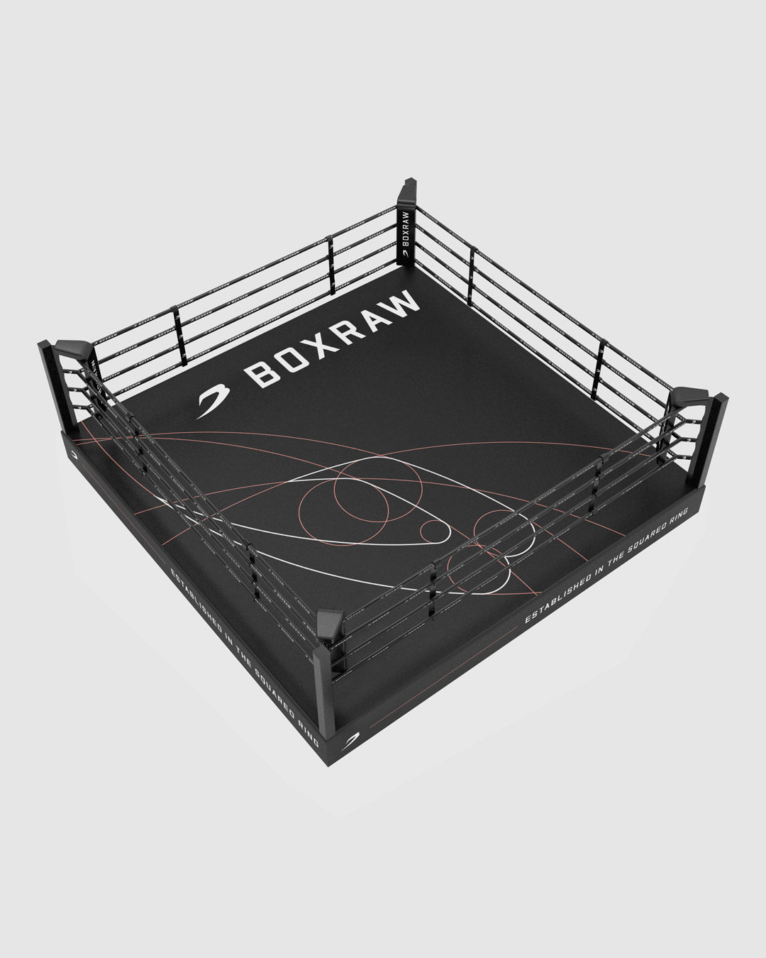 BOXRAW 12" Pro Training Boxing Ring - Black/Golden Ratio | BOXRAW