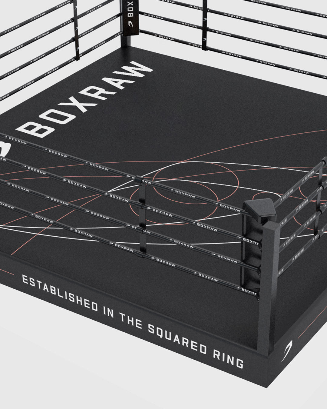 BOXRAW 12" Pro Training Boxing Ring - Black/Golden Ratio | BOXRAW